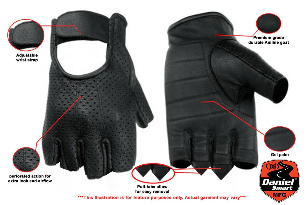 Perforated Fingerless Glove – Hugger Gloves